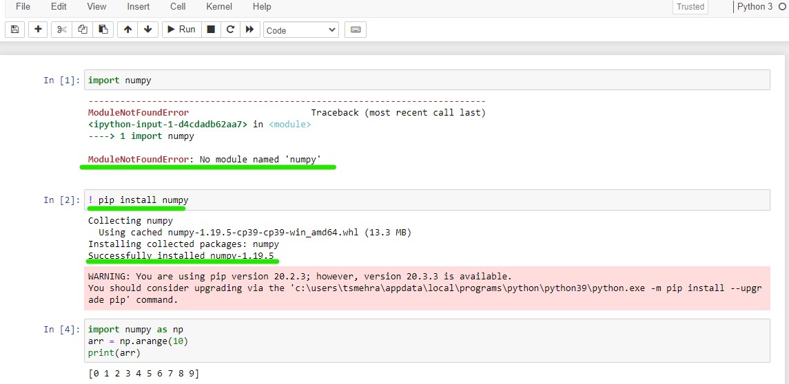 Verim Ev Ger ekle tirmek Install Python Jupyter Notebook 