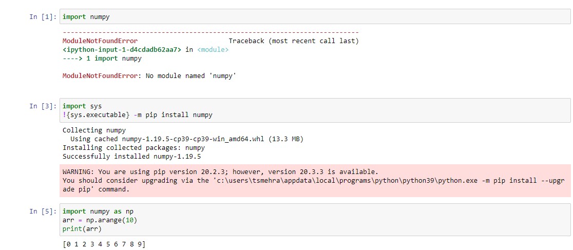 Install Python Package Using Jupyter Notebook