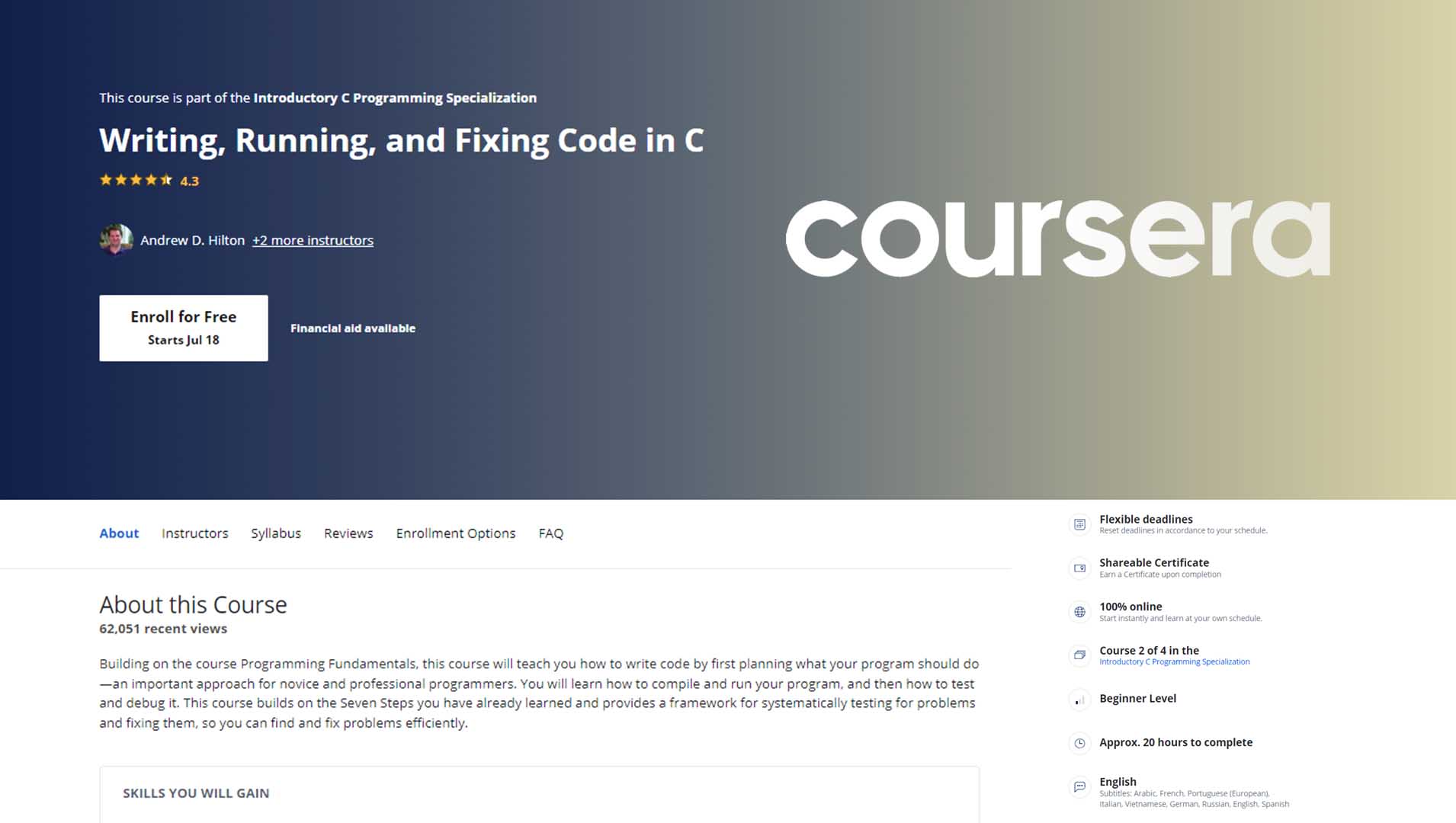 Best C Courses Online to Get a Job in Coming Days [Updated - 2022]