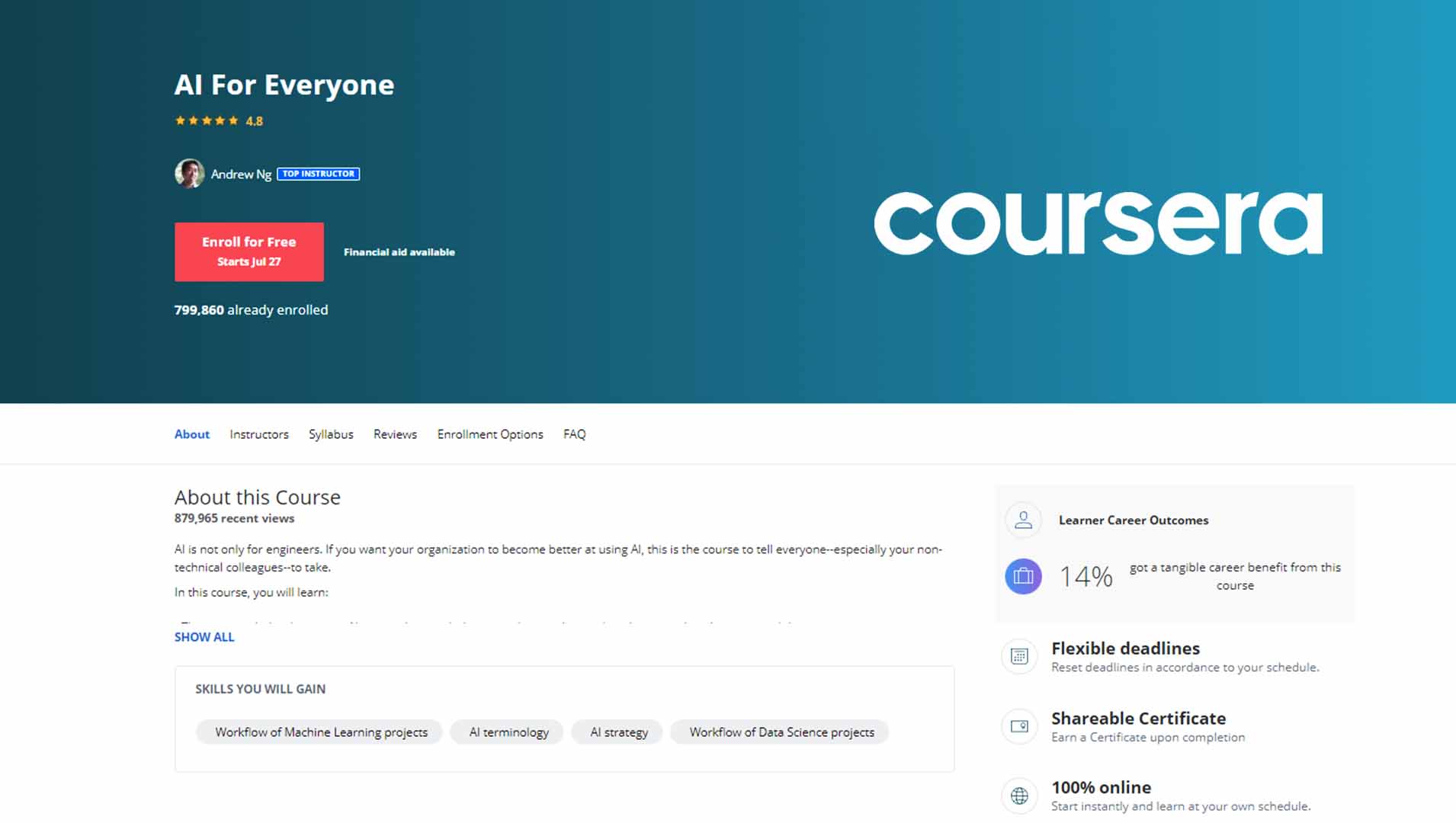 10 Top-Rated AI Courses for Professionals of All Levels